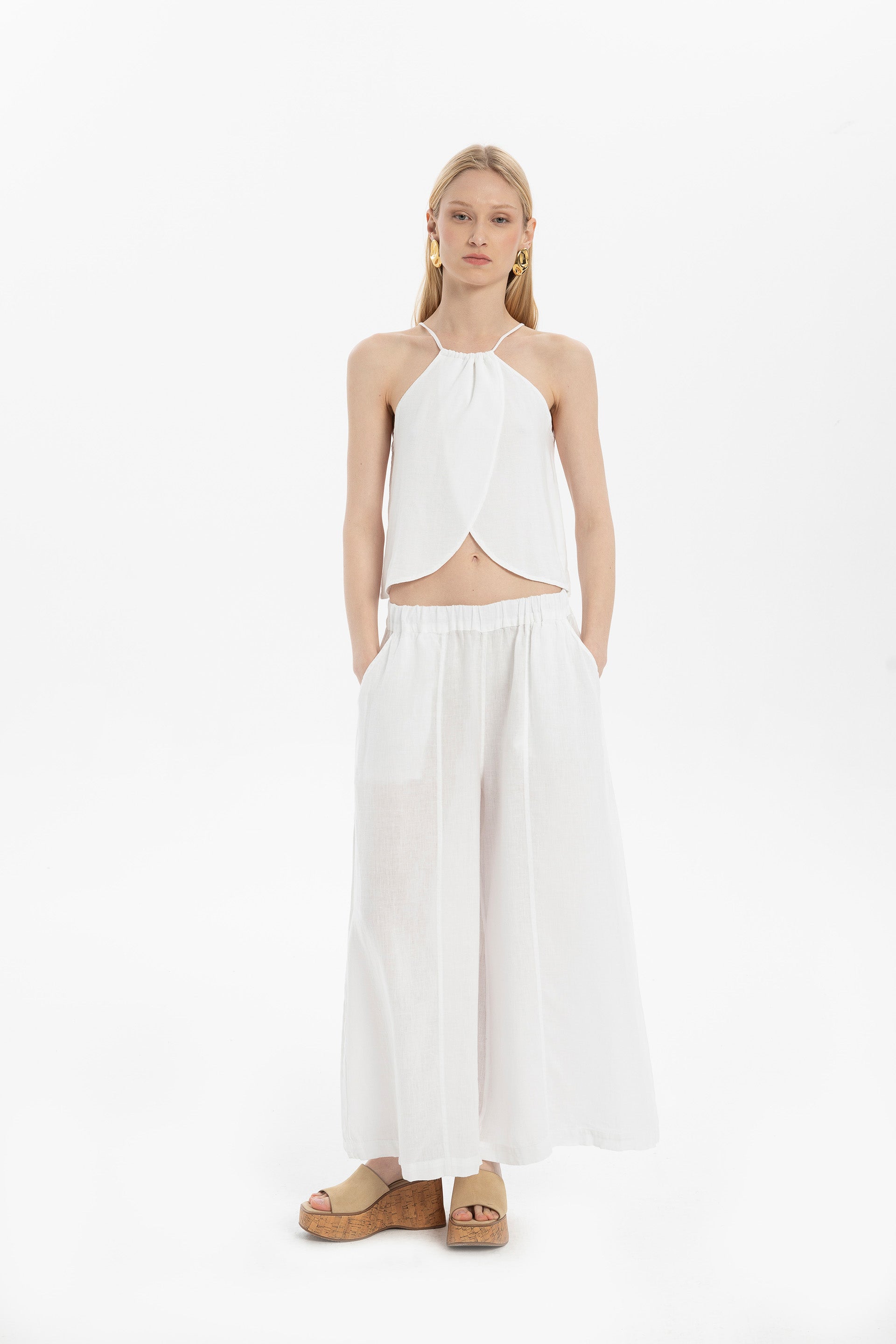 Keten Bol Paça Kadın Pantolon | Doğal Konfor | İpekçi Otantik